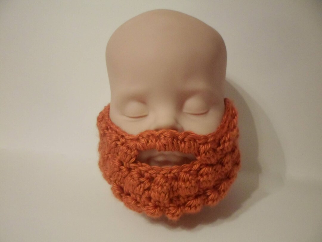 Fake Costume Crochet Beard, Custom Color Baby Beard, Adult Crochet ...