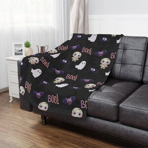 Cute Ghost, Mummy, Spider, Bat Halloween Blanket for Kids, Soft Couch ...