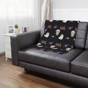 Cute Ghost, Mummy, Spider, Bat Halloween Blanket for Kids, Soft Couch ...