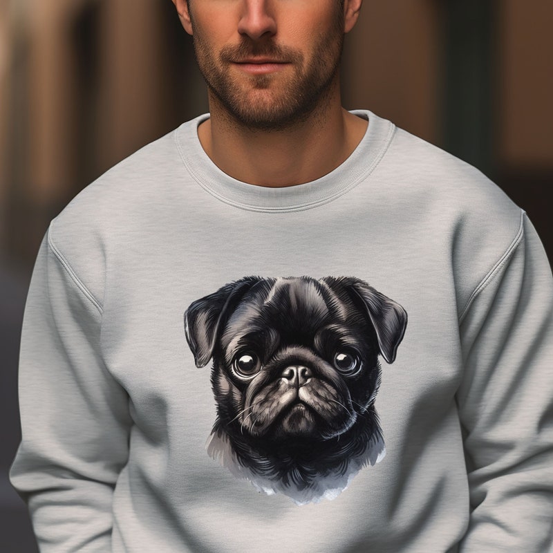 Women Pug Crewneck Sweatshirt - Etsy