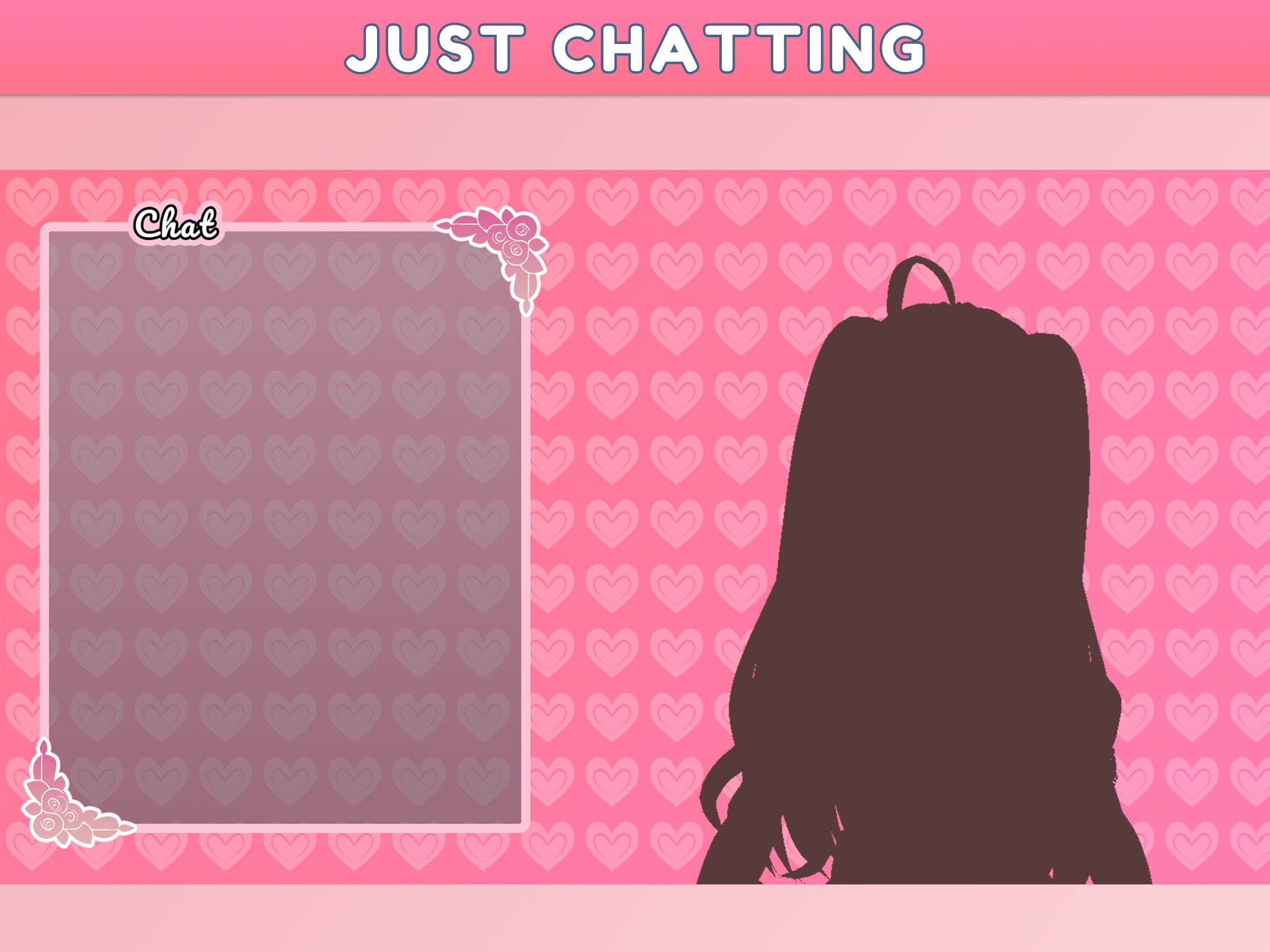 Heart Twitch Overlay Set | Vtuber Overlay | Webcam | Just Chatting ...