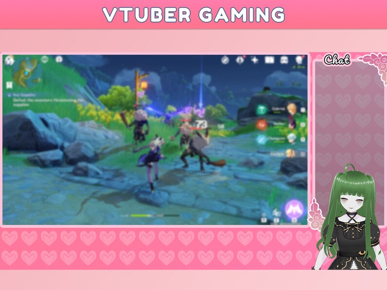 Heart Twitch Overlay Set | Vtuber Overlay | Webcam | Just Chatting ...