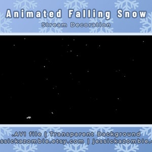 ANIMATED Stream Decoration Falling Snow | Falling Snow Flakes | Stream ...