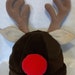 Rudolf Beanie/rudolf the Reindeer Hat/rudolf Costume/secret Santa Gift ...