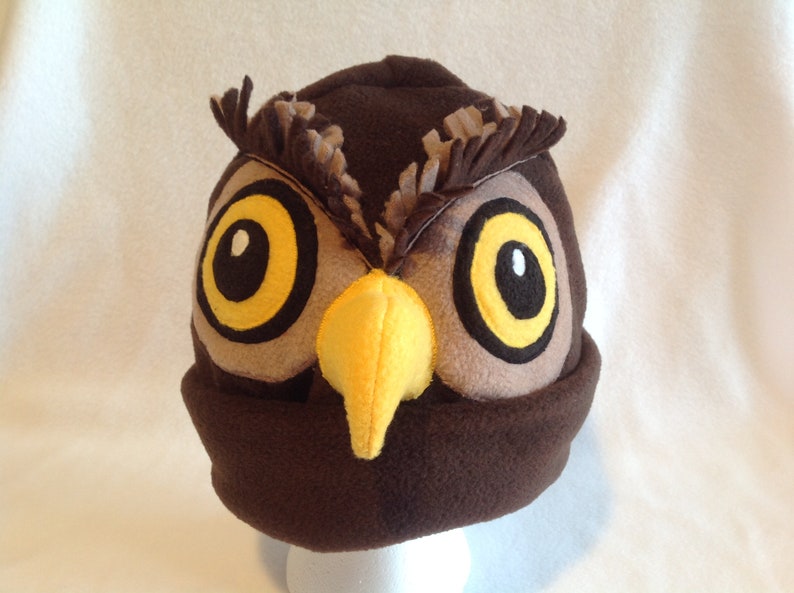 Owl beanie/ owl hat/ owl gift/owl party/ forest creature/ | Etsy