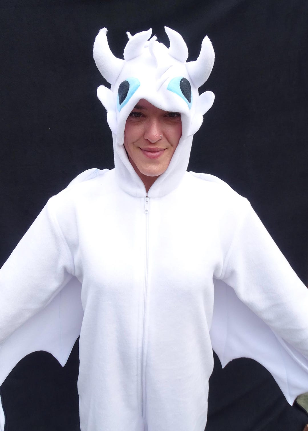 Light Fury Costume/ Light Fury Onesie/ Dragon Kigurumi/ Dragon Cosplay ...