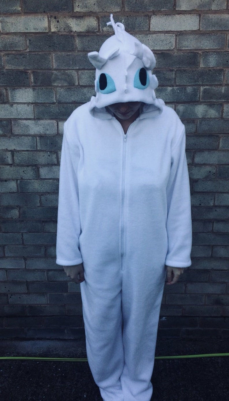 Light Fury Costume/ Light Fury Onesie/ Dragon Kigurumi/ Dragon - Etsy