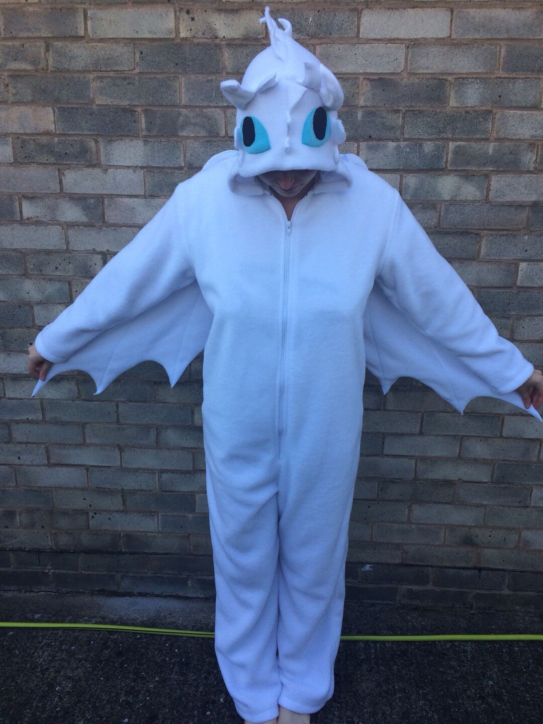 Light Fury Costume/ Light Fury Onesie/ Dragon Kigurumi/ Dragon Cosplay ...