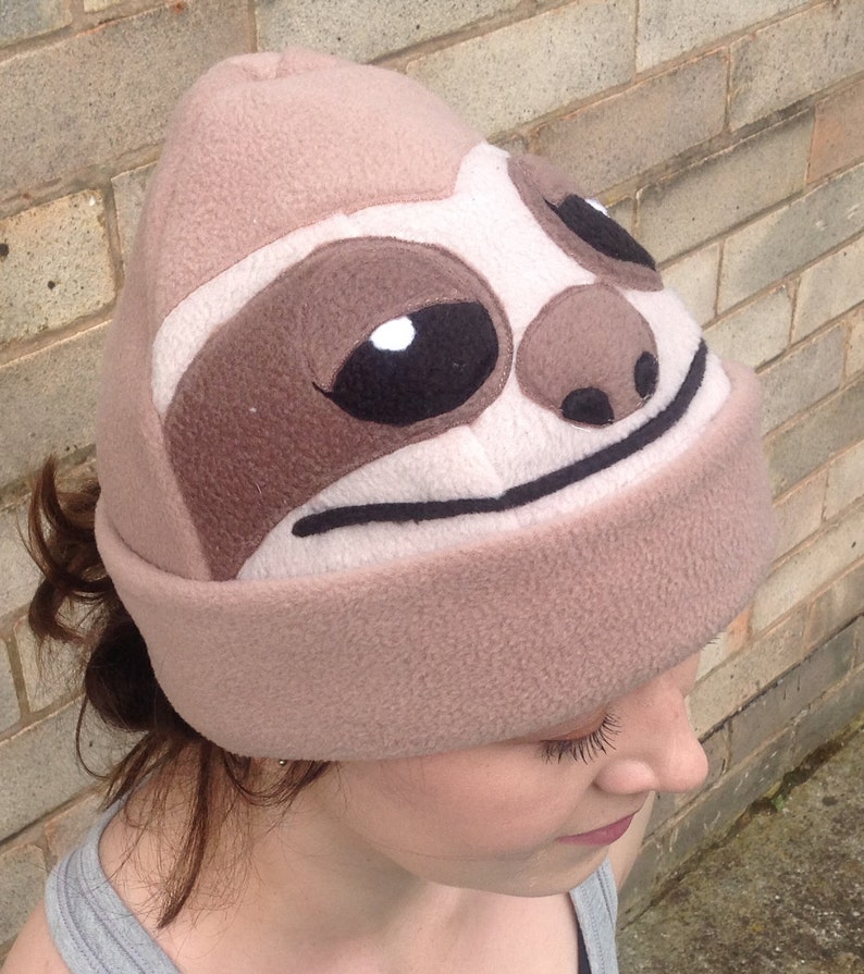 Sloth Beanie/ Sloth Hat/ Sloth Gift/ Sloth Party/ Sloth Cosplay - Etsy UK