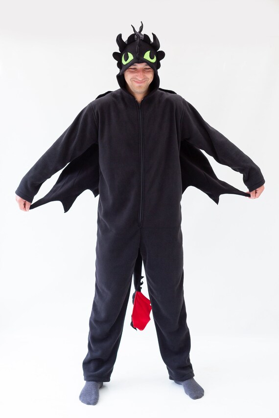 Black Dragon Without Teeth Costume/ Night Fury Onesie/ Dragon - Etsy