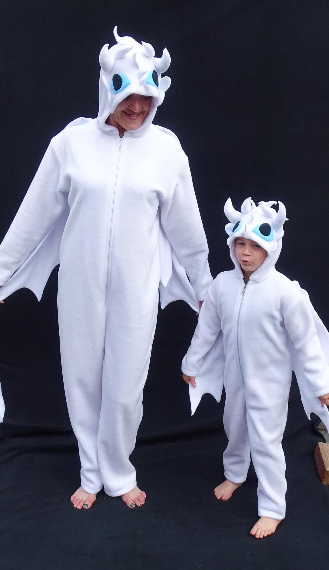 Light Fury Costume/ Light Fury Onesie/ Dragon Kigurumi/ Dragon Cosplay ...
