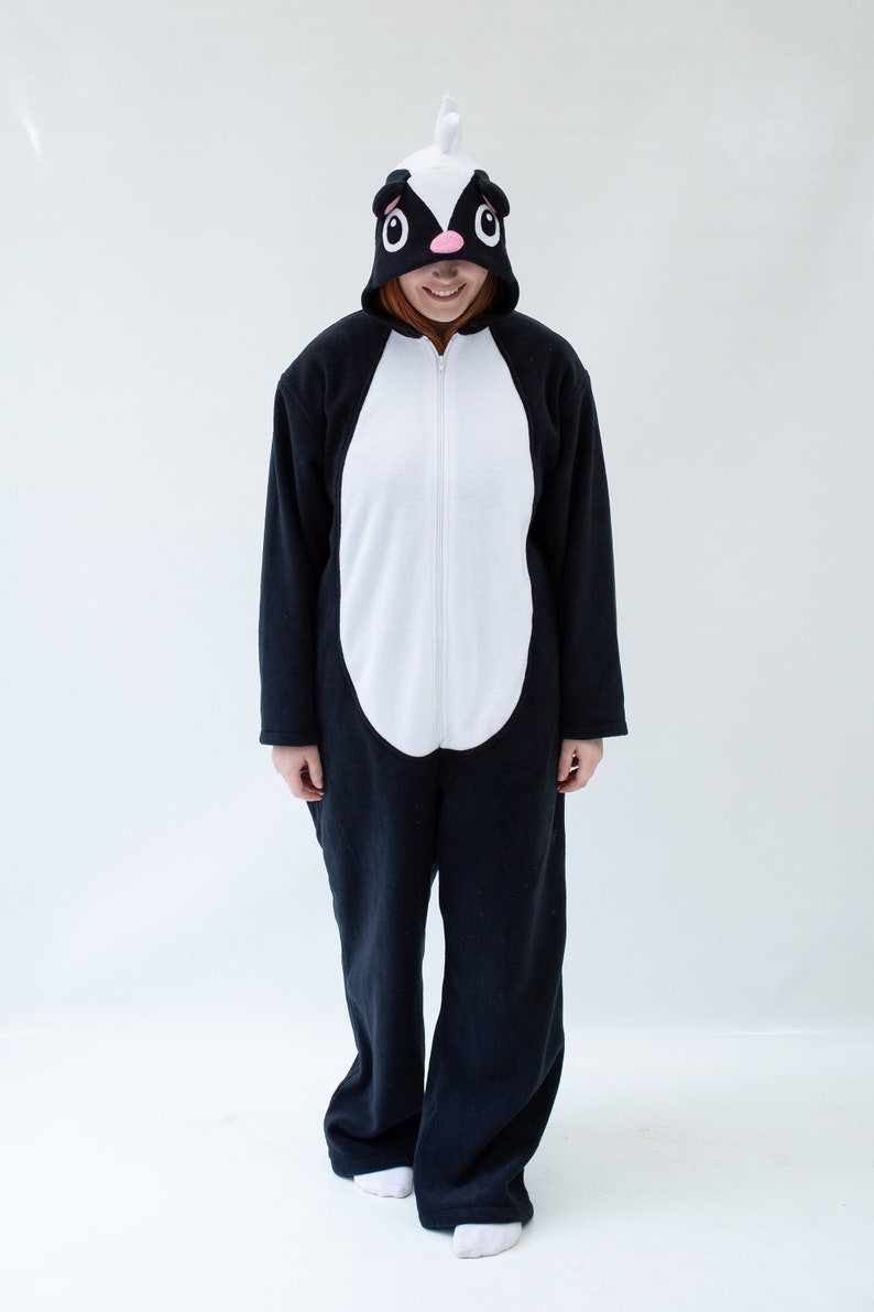Skunk Onesie/adult Skunk Costume/ Skunk Cosplay/skunk Halloween Costume ...
