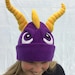 Spyro Dragon Beanie/dragon Hat/spyro Cosplay/spyro/spyro Costume - Etsy UK