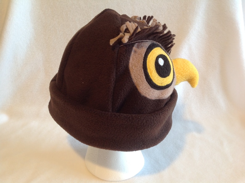 Owl beanie/ owl hat/ owl gift/owl party/ forest creature/ | Etsy