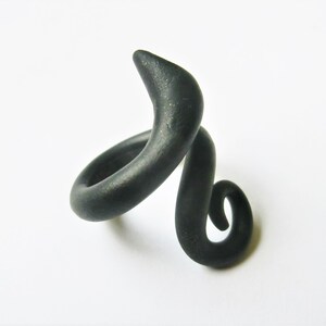 Black Snake Ring/ Flexible Polymer Clay/ Can Bend Out/ | Etsy Canada