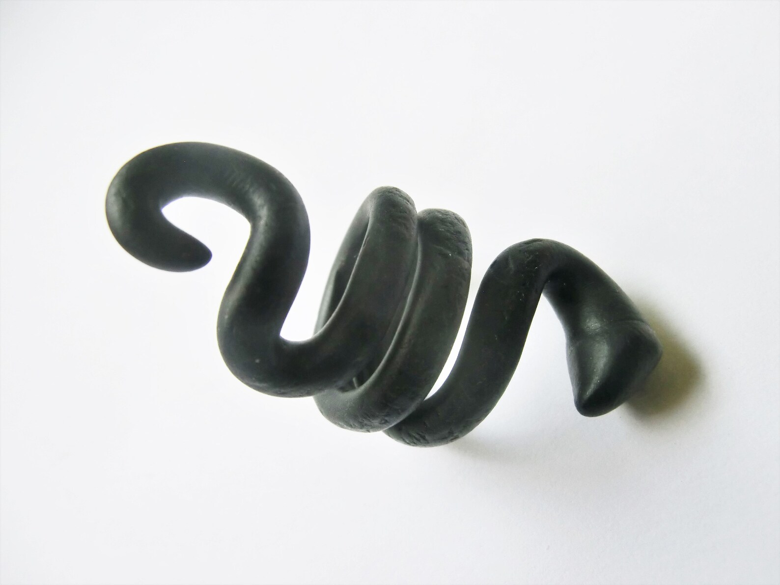 Black Snake Ring/ Flexible Polymer Clay/ Can Bend Out/ | Etsy Canada
