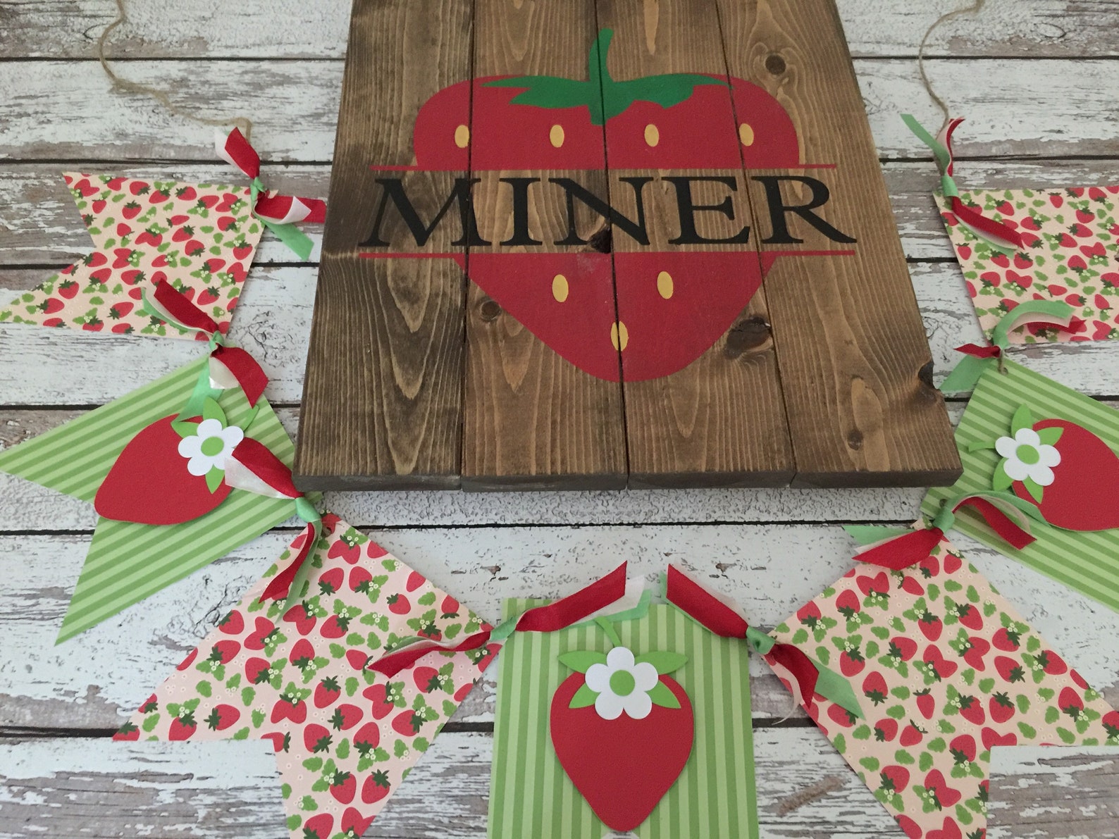 Wooden Strawberry Sign Strawberry Sign Monogram Sign Wood | Etsy