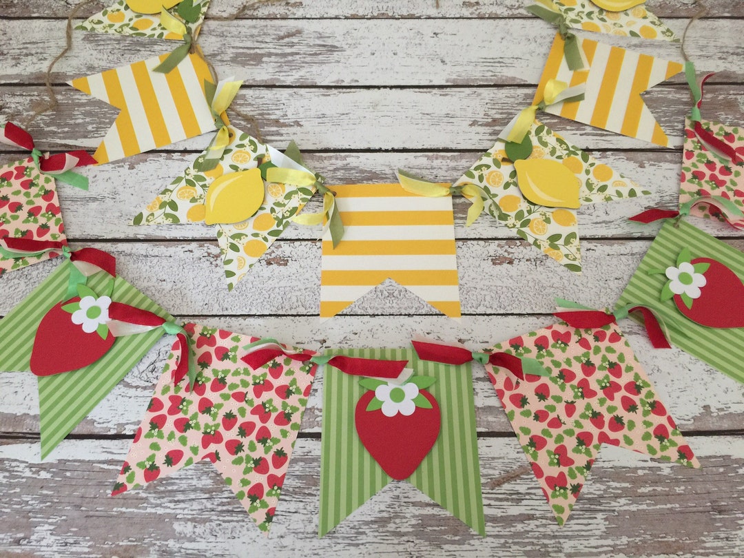 Strawberry or Lemon Banner, Strawberry Banner, Lemon Banner, Strawberry ...