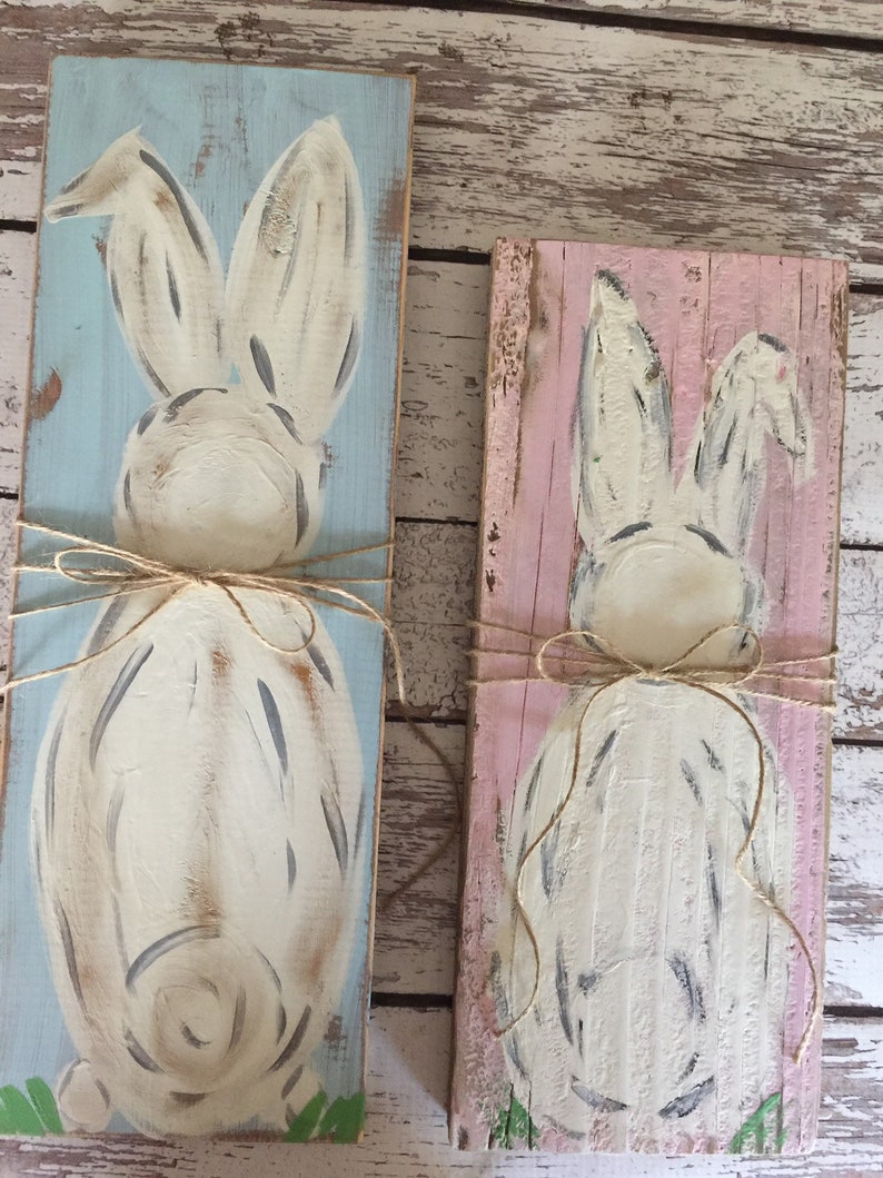 Bunny Wooden Bunny Easter Bunny Wooden Easter Bunny | Etsy
