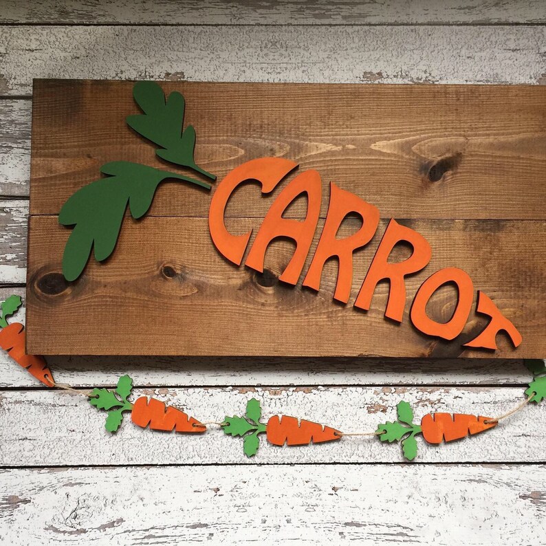 Carrot Carrot Sign Wooden Carrot Sign Easter Easter Sign | Etsy