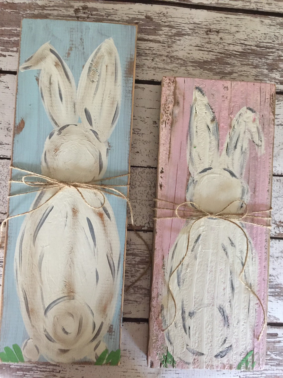 Bunny Wooden Bunny Easter Bunny Wooden Easter Bunny | Etsy