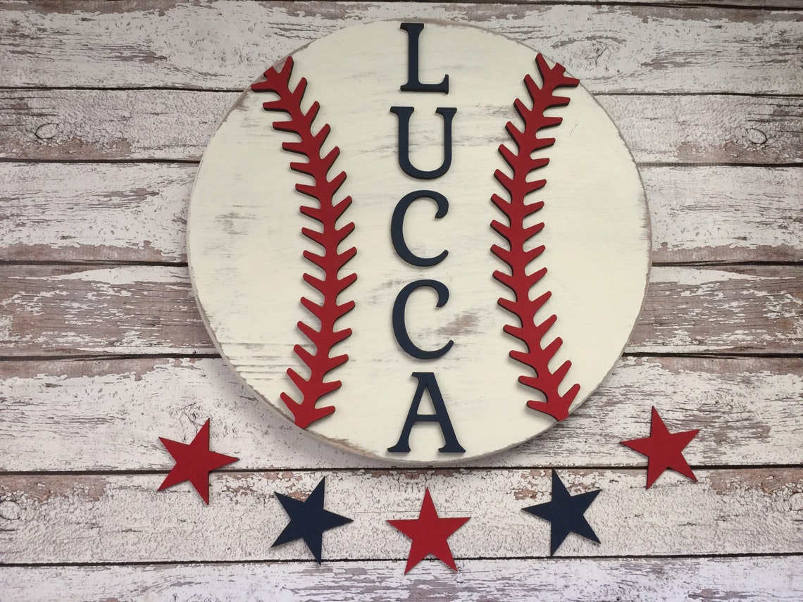 Baseball baseball sign wooden baseball sign personalized | Etsy