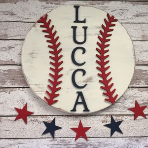 Baseball, Baseball Sign, Wooden Baseball Sign, Personalized Sign, Boys ...