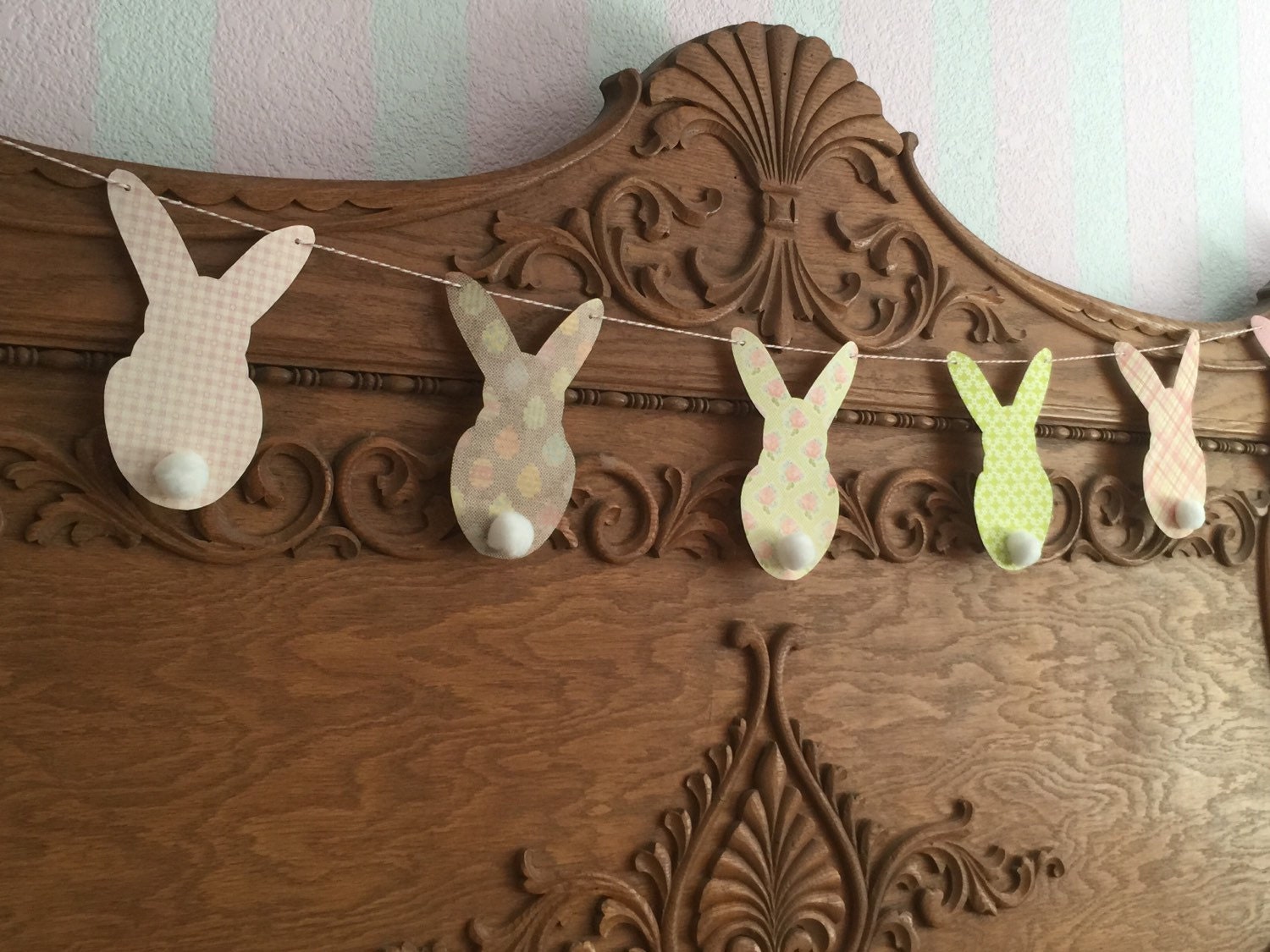 Bunny Banner Easter Bunny Banner Home Decor Banner Rabbit - Etsy