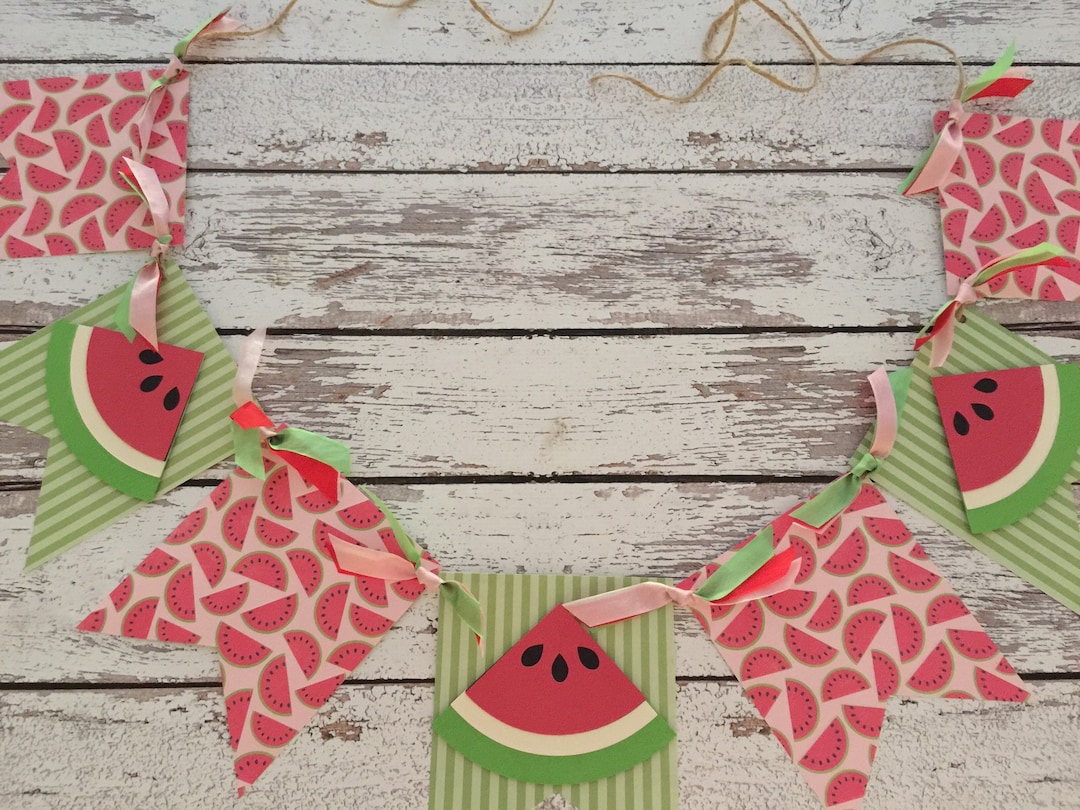 Watermelon Banner, Watermelon, Banner, Summer Banner, Summer, Garland ...