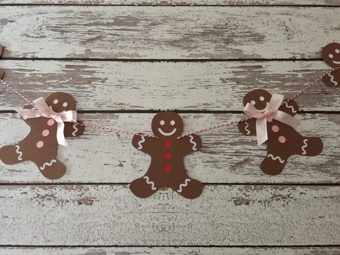 Gingerbread banner gingerbread bunting gingerbread garland | Etsy