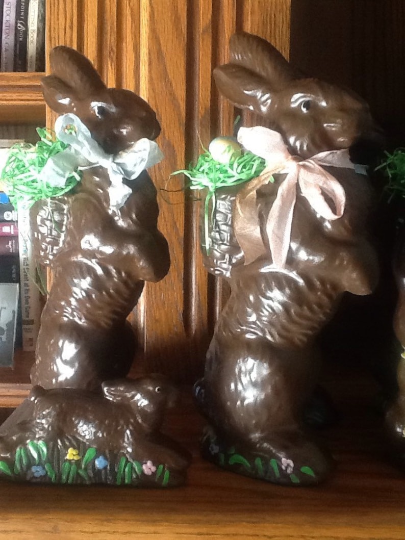 Chocolate Bunny Faux Chocolate Bunnies Bunnies Easter - Etsy