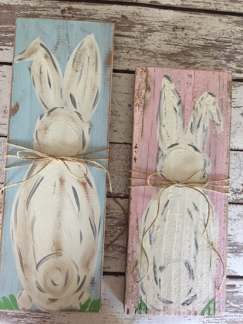 Bunny Wooden Bunny Easter Bunny Wooden Easter Bunny | Etsy
