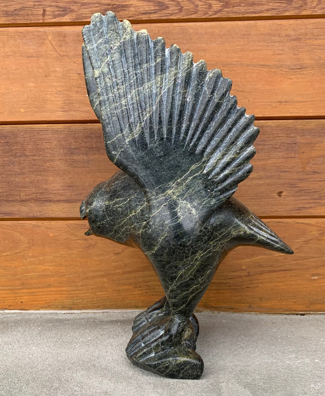 Inuit Stone Falcon Sculpture - Etsy Canada