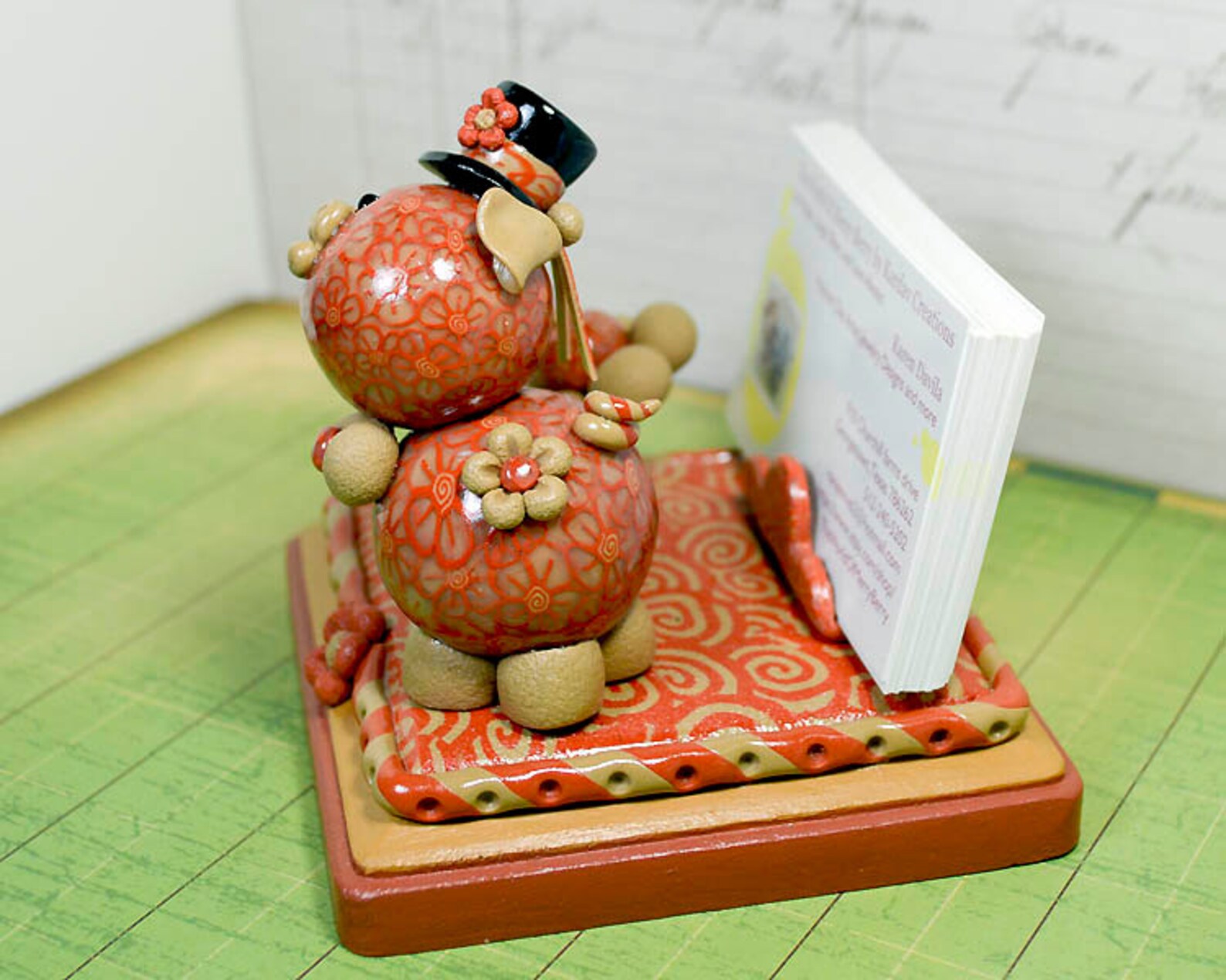 Alba Polymer Clay Piglet Business Card Holder - Etsy