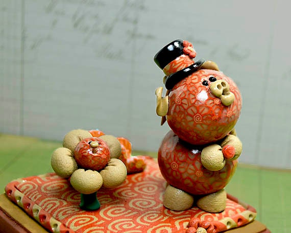 Alba Polymer Clay Piglet Business Card Holder - Etsy