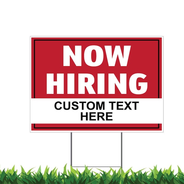 Hiring Yard Signs - Etsy