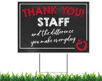 Thank You Yard Sign | Etsy