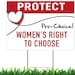 Protect Women's Right to Choose, Pro Choice, Yard Sign, Printed 2-sided ...