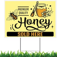 Local Honey Yard Sign - Coroplast Long Lasting Rust Free Advertise Your ...