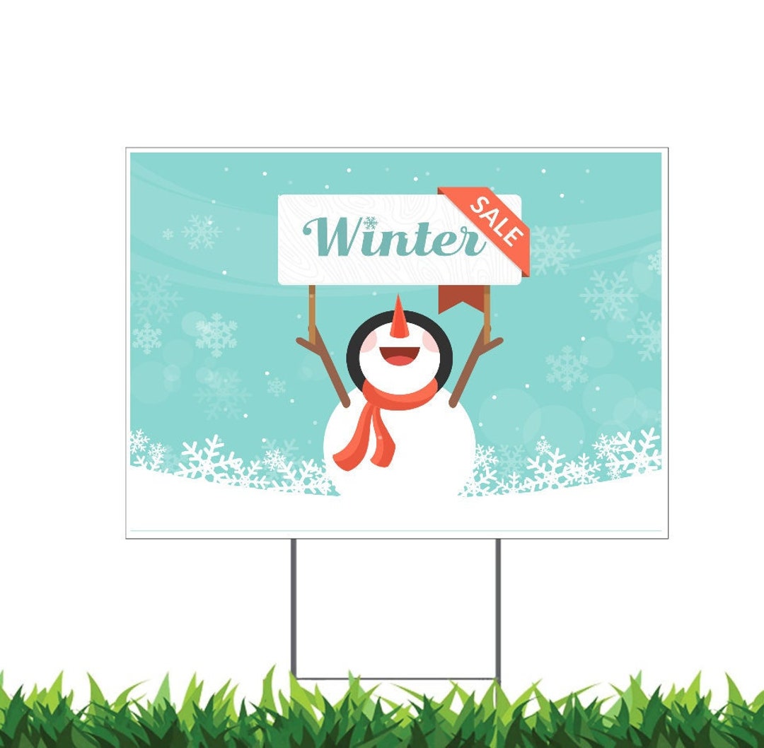Winter Retail Yard Sign, Weatherproof, Double Sided, H-stake Included ...