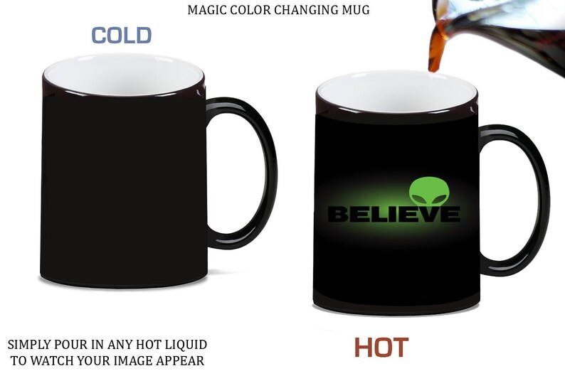 Believe Alien Morph Morphing Color Changing Ceramic Coffee Mug - Etsy