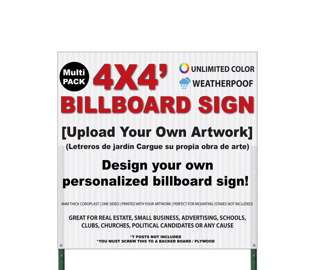 Custom Large Yard Sign, Billboard Signs, Outdoor, Weatherproof ...