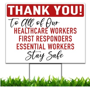Thank You Stay Safe Health Care First Responders Essential - Etsy