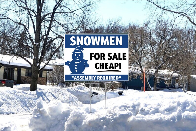 Snowmen for Sale Assembly Required Winter Yard Sign - Etsy