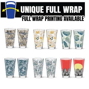 Custom Pint Glass Printed Full Color - Etsy