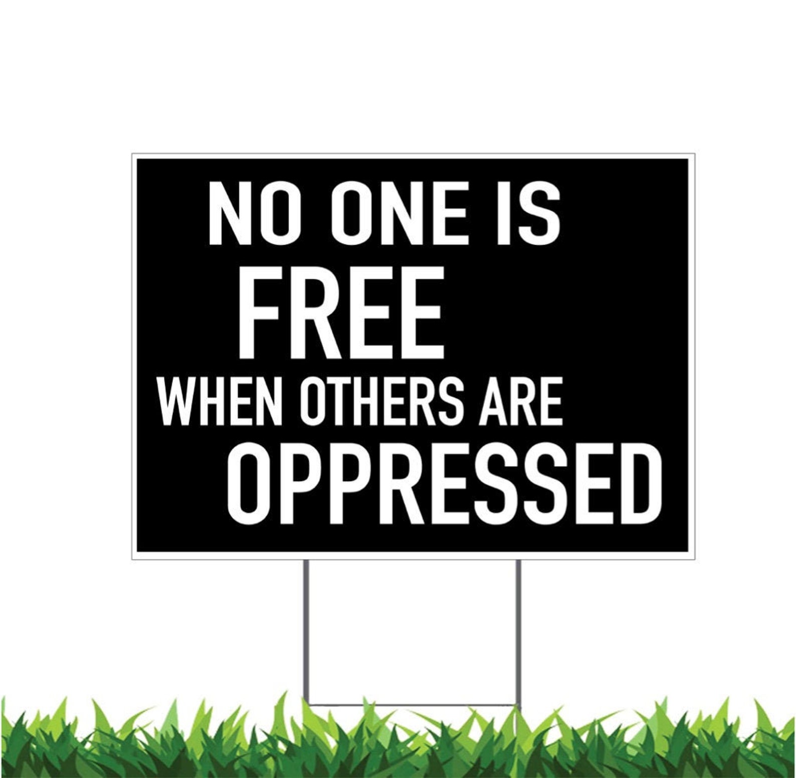 Black Lives Matter No One is Free When Others Are Oppressed - Etsy