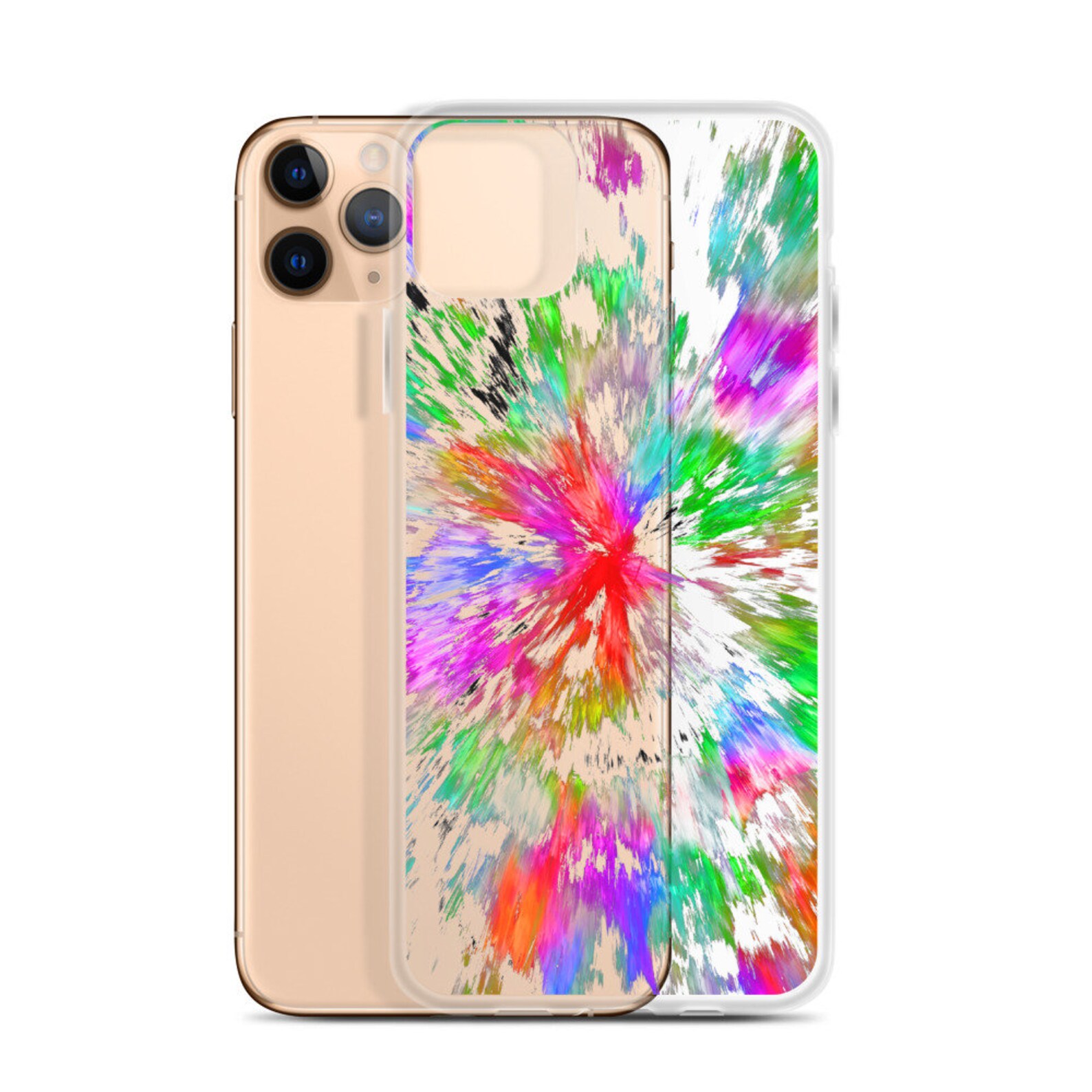 Abstract Color Explosion Transparent Clear iPhone Case - Etsy