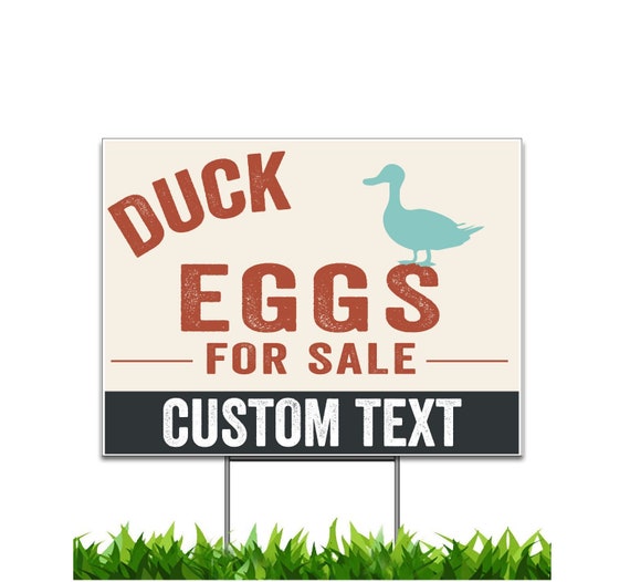 Custom Farm Fresh Duck Eggs for Sale Yard Sign Printed - Etsy