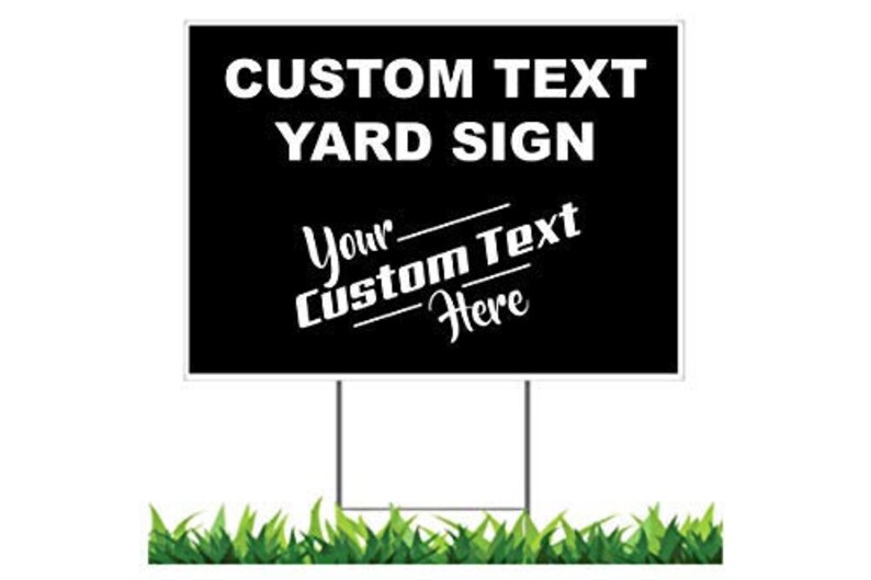 Personalize Custom Black Background Yard Sign 24 X 18 or 36 X | Etsy