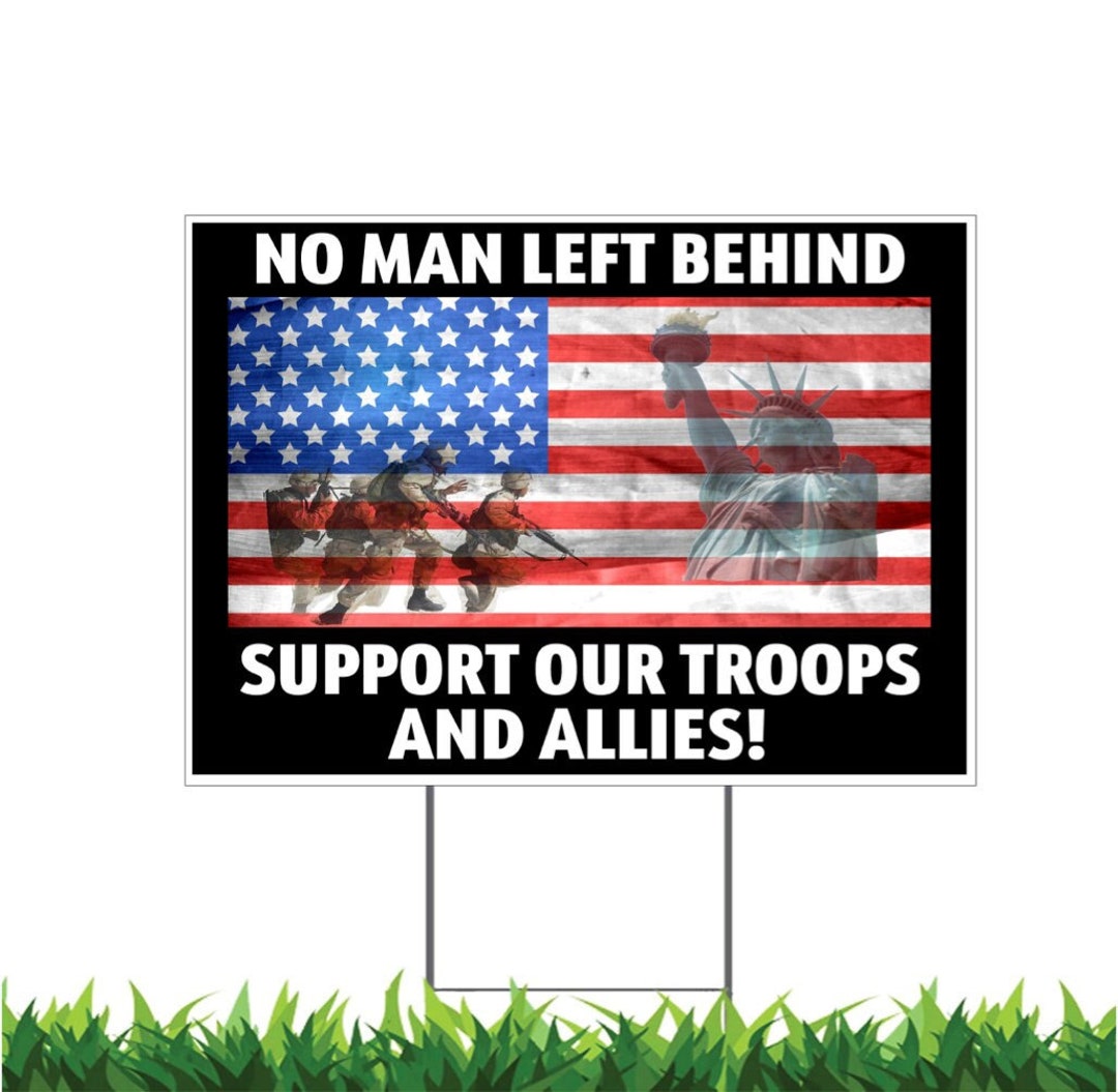 Support Our Troops Yard Sign: Patriotic Veterans Decor - Etsy